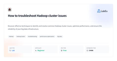 How To Troubleshoot Hadoop Cluster Issues Labex