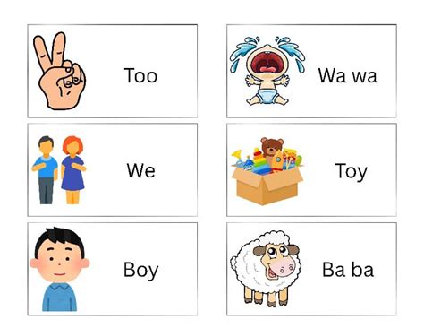 Echoics Cards Group I Simply And Reduplicated Syllables By