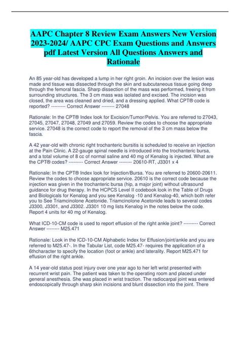 AAPC Chapter Review Exam Answers New Version AAPC CPC Exam Questions And Answers Pdf Latest