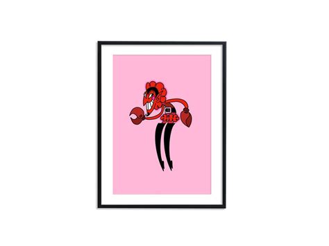 Him Powerpuff Girls Artwork L Fun Devil Valentines Pink Red Etsy