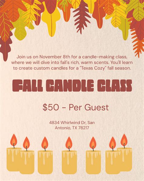 Ranger Creek Fall Candle Class November 08 2024