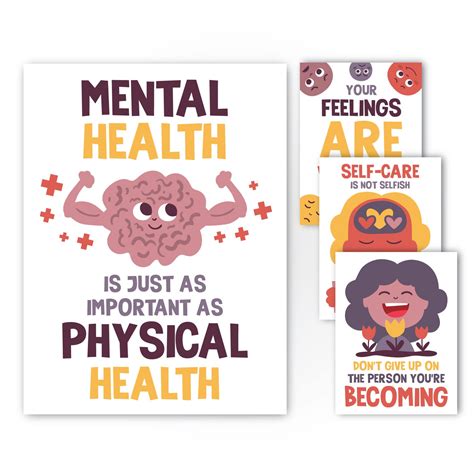 Sproutbrite Mental Health Awareness Posters For Elementary Middle And