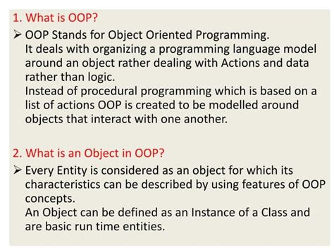 Oop Interview Questions And Answers Pptx Programming Languages Computing