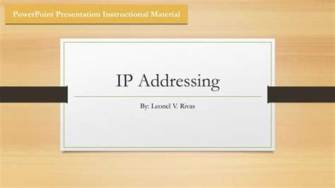 Ip Addressing Grade 10 Tle Ict Pptx