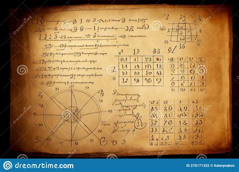 a vintage mathematics background with hand drawn equations formulas