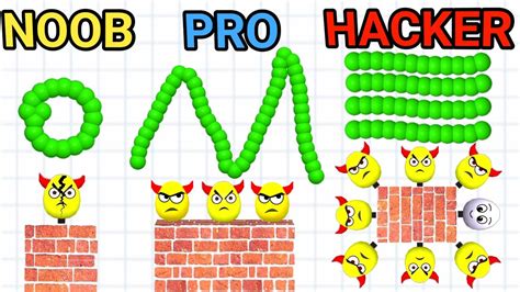 NOOB Vs PRO Vs HACKER In Draw To Smash YouTube