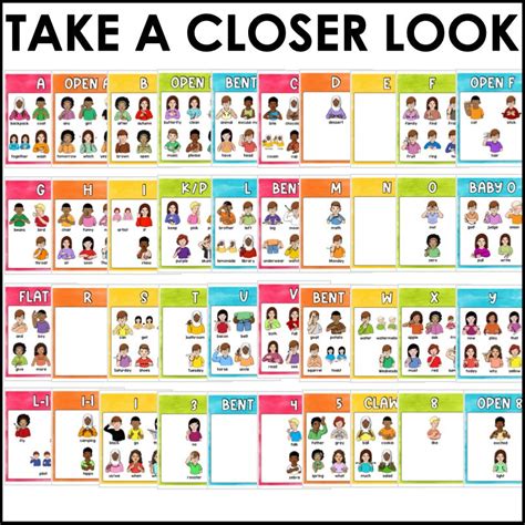Asl Handshape Dictionary Posters Learn Sign Language By Handshape Teacher Jeanell
