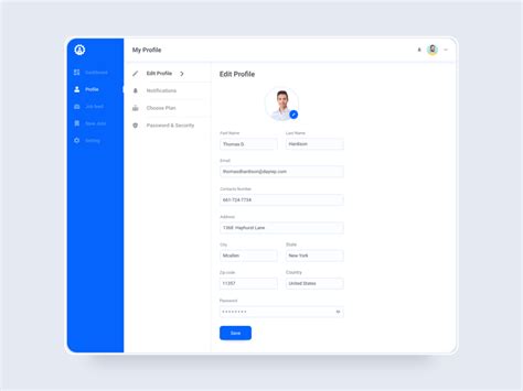 edit profile profile website ui design website profile