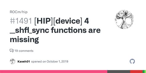 Hip Device 4 Shflsync Functions Are Missing · Issue 1491 · Rocmhip · Github