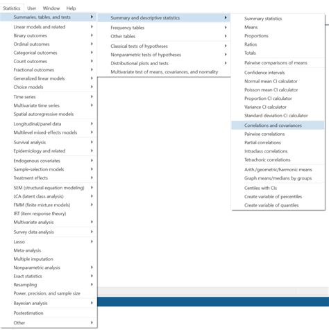 Correlation Analysis In Stata The Data Hal