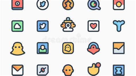 Professional Social Media Interaction Icon Suit Stock Illustration Illustration Of Like