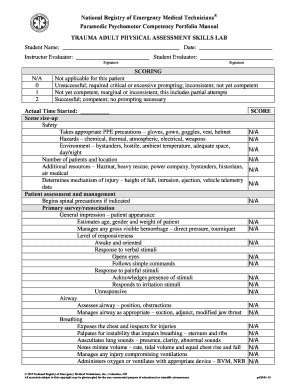 Paramedic Skills Sheets Nremt Skills Sheet Pdf Uljaa