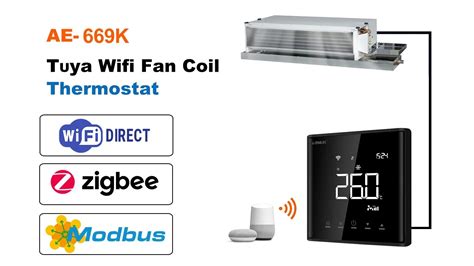 Tuya Smart Modulating Valve 0 10v Output Fan Coil Unit Thermostat Works