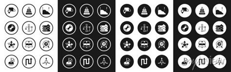 Set Financial Growth Decrease Hierarchy Organogram Chart Old Posters