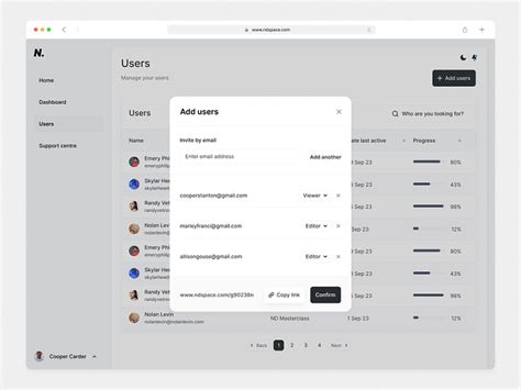 Add Users Modal By Matthew Lawson On Dribbble