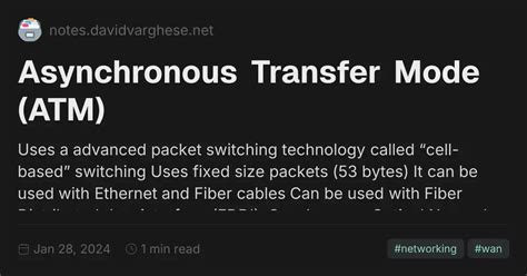 Asynchronous Transfer Mode Atm