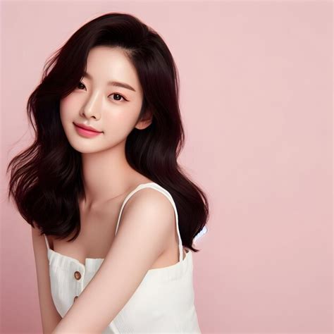 Premium Photo Beautiful Asian Model Isolated On Pink Background