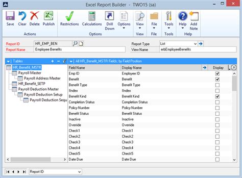 Employee Benefits Smartlist Builder Template Eone Solutions