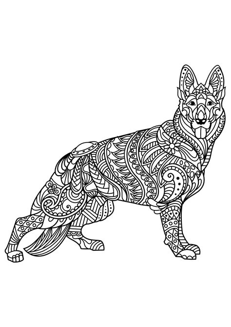 Pastor Alemán Páginas De Perros Para Imprimir
