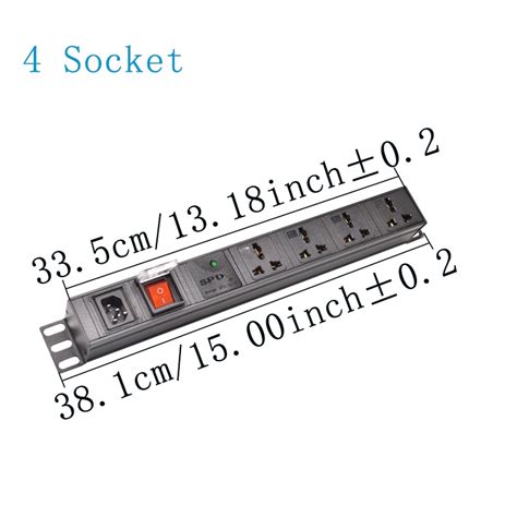 C14 Power Input Pdu Power Distribution Unit 2 12 Position Universal Hole Expansion Anti Surge