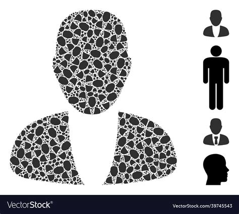 Guy Person Icon Recursive Composition Royalty Free Vector