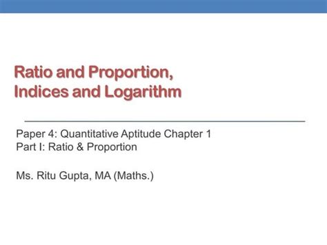 Ratio Ppt