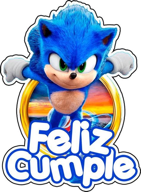 Sonic Topper Banderines Stickers Cupcake Toppers Gratis