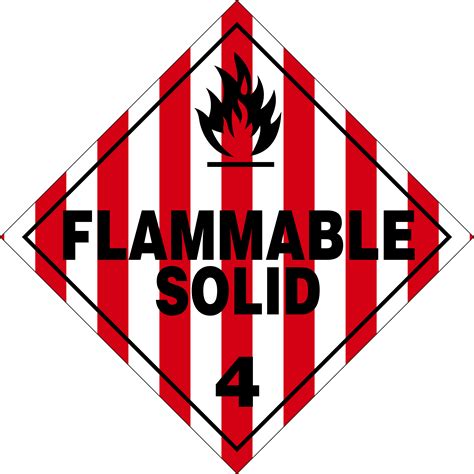 Class 4 Other Flammable Substances Placards And Labels According 49 Cfr 1732 Hazmat Tool