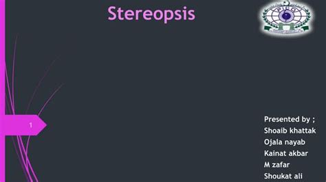 Stereopsis Pptx