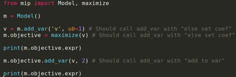 Setexpr Not Working · Issue 123 · Coin Orpython Mip · Github