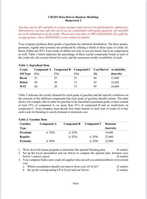 Solved Homework 2 You May Answer Qi And Q3a On A Piece Of