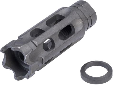 5ku 14mm Negative Mini Breacher Muzzle Break For Airsoft Rifles Cqc