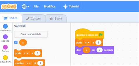 variabili in scratch coding creativo tutorial sui linguaggi di