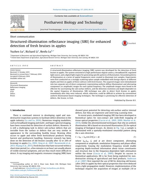Pdf Structured Illumination Reflectance Imaging Siri For Enhanced Detection Of Fresh Bruises