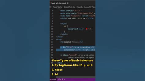 Css Tricks Css3 Basic Selectors Shorts Youtube