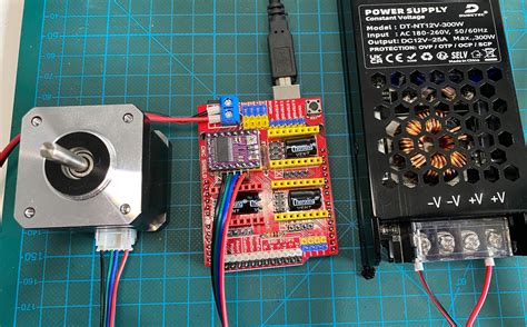 Arduino Uno Clone Cnc Shield Drv8825 Nema17 Motor Ruckelt