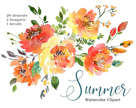 Clip Art Summer Flowers
