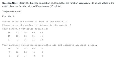 Solved Question No 4 Modify The Function In Question No 3