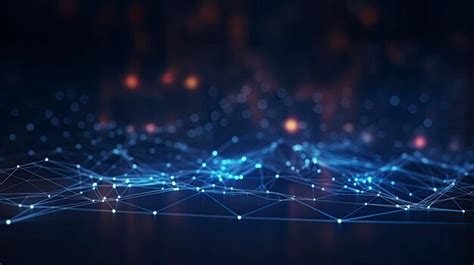 premium photo abstract connected dots and lines motion of digital data flow