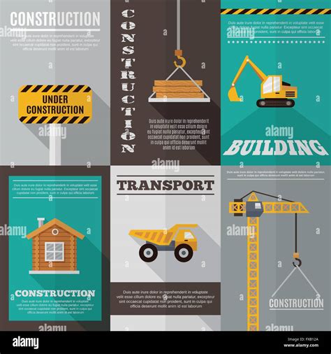 Construction Poster Set Stock Vector Image And Art Alamy