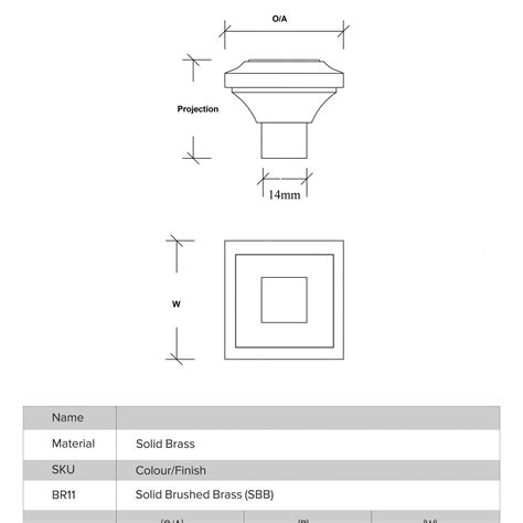 Kitchen Drawer Knobs Square Solid Brass Archipro Au