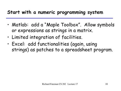 Ppt Advantages And Disadvantages Of Symbolic And Numeric Systems In Computer Algebra