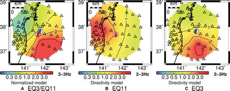 Contour Maps Of The Normalized Source Spectral Ratio Model Aratijn Of