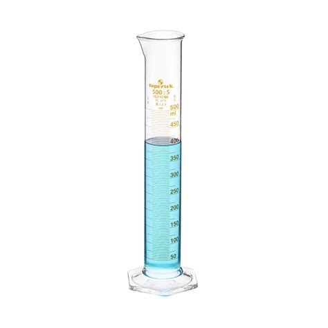 Measuring Cylinder With Pour Out Hexagonal Base Class B