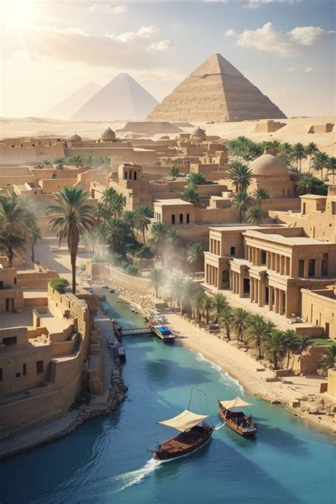 Pin By Jaydaydub On Tableaux Old Egypt Ancient Egyptian Cities Great Pyramid Of Giza
