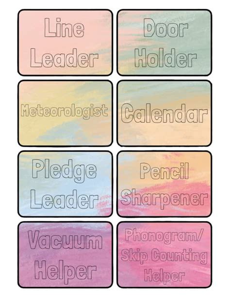Classroom Job Cards By Patricia E Tpt