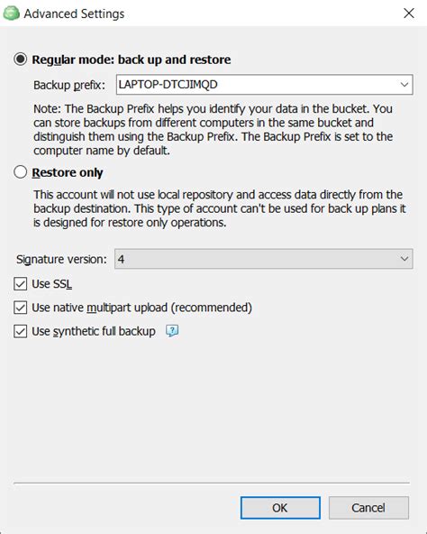 Synthetic Full Backup For S3 Compatible Storage Accounts Help Center