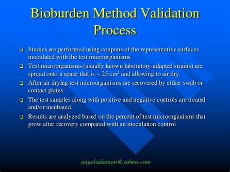 Bioburden Validation Strategy For Cleaning Validation