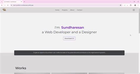 Sundharesan I On Linkedin Responsive Portfolio Using React App 😊 Live At