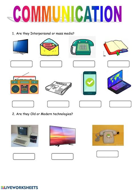 means of communication free activity live worksheets 50 off